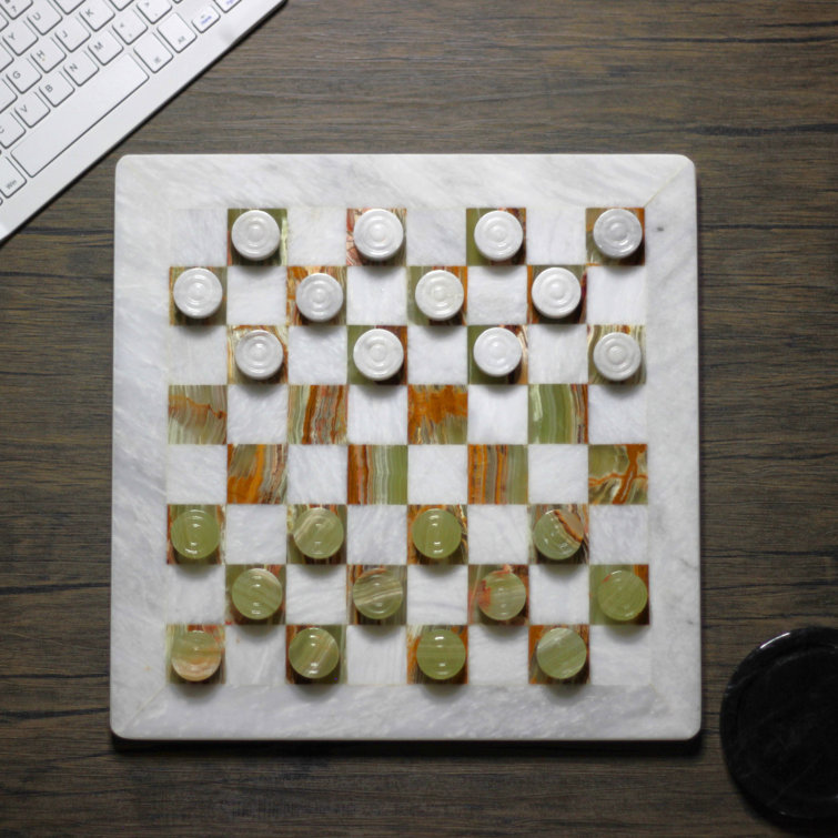 Marble Cultures Marble Backgammon & Checkers Set | Wayfair